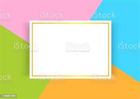 화려한 배경에 황금 프레임 평면 평신도 멀티 컬러에 빈 인증서 A4 프레임 A4 인증서 템플릿 유행과 현대적인 스타일 인증서 간단한 골드 프레임과 인증서 템플릿 골동품에