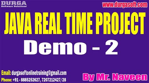 java real time project tutorials demo 2 by mr naveen on 21 02