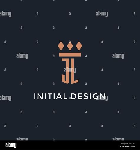 Jl Logo Initial With Pillar Icon Design Luxury Monogram Style Logo For Law Firm And Attorney