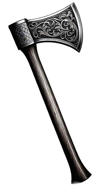 Premium PSD Ax Drawing Realistic Illustration
