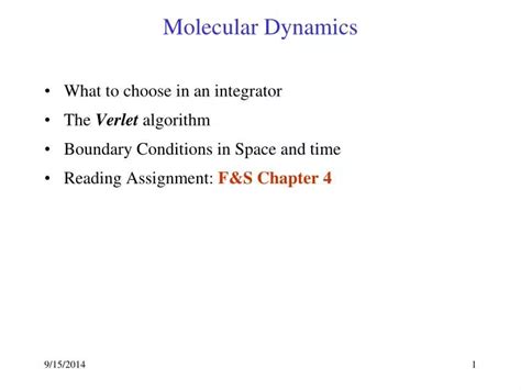 PPT Molecular Dynamics PowerPoint Presentation Free Download ID 4415901