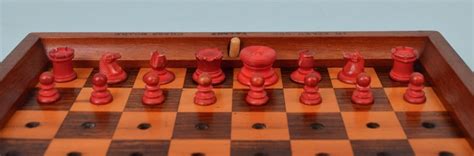 Antique Jaques And Son Chess Set And Board In Statu Quo Design Circa 1890 4600610269