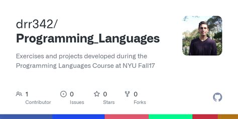 Github Drr342programminglanguages Exercises And Projects Developed