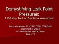 Demystifying Leak Point Pressures Society Of Urologic Nurses And Associates