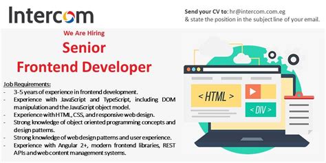 Nourhan Badawy On Linkedin We Are Hiring Senior Frontend Developer