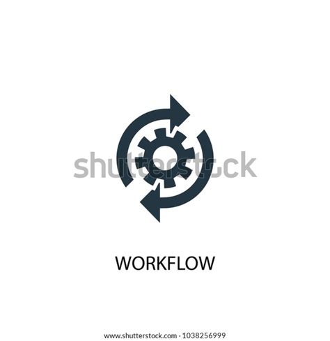Workflow Icon Simple Element Illustration Workflow Stock Vector