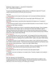 Analyzing Arguments And Explanations In Vaughn Chapter Course Hero