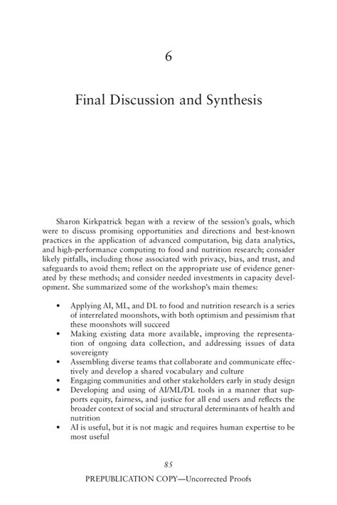 6 Final Discussion And Synthesis The Role Of Advanced Computation