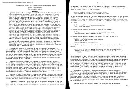 Pdf Comprehension Of Conceptual Anaphora In Discourse