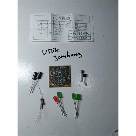 Jual Diy Kit Edukasi Rangkaian Lampu Flip Flop 1 Set Pcb Saturn