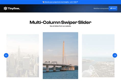 Tinyflow Swiper Slider 1 Webflow