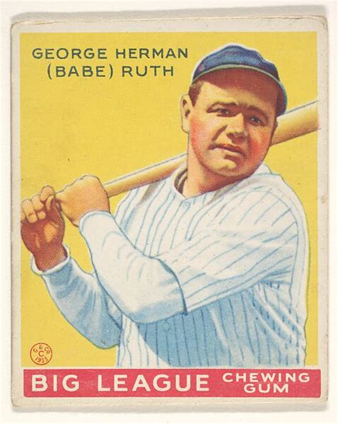 Goudey Gum Company George Herman Babe Ruth New York Yankees From