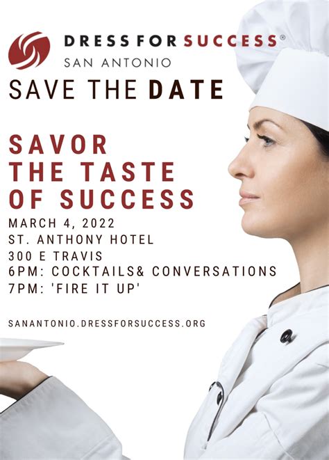 Save The Date Savor The Taste Of Success Dress For Success San Antonio