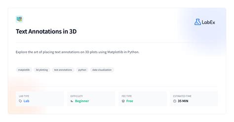 Python 으로 3d 텍스트 주석 마스터하기 Labex