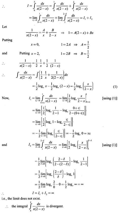 Improper Integrals Theorem Worked Examples Exercise With Answers