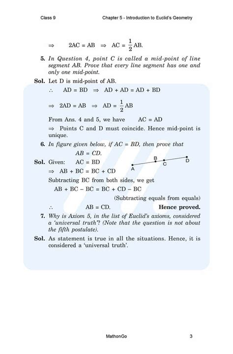 Ncert Solutions For Class 9 Maths Chapter 5 Introduction To Euclids Geometry Mathongo