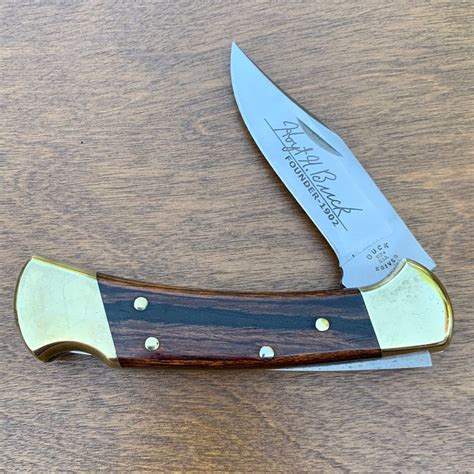 Vintage Buck 112 4 Ranger Hoyt Buck Signed Founder Knife