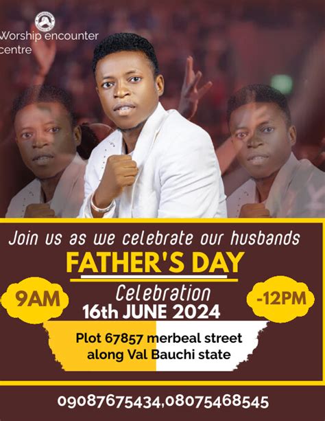 Fathers Day Church Flyer Template Postermywall