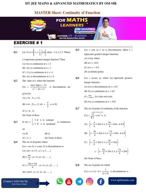 master sheet continuityof functionby omsir pdf function