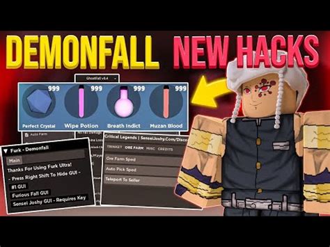 NEW Roblox Demon Fall Script Hack GUI AutoFarm AutoGourd Trinket Ores Farm YouTube
