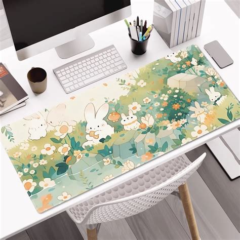 Mouse Pad Oversized Office Computer Desk Pad Girl Keyboard Pad Cute Cartoon Ins Style Game