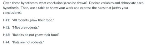 Solved Given These Hypotheses What Conclusion S Can Be Chegg