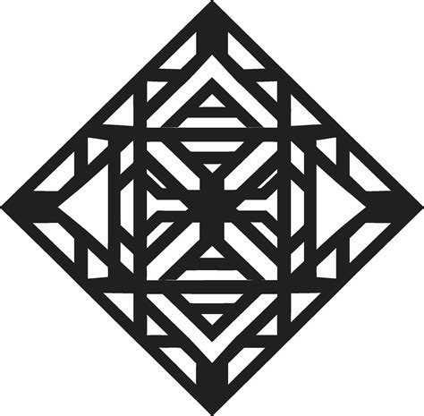 Quantum Contours Elegant Icon Featuring Abstract Geometric Shapes In Vector Abstract Matrix