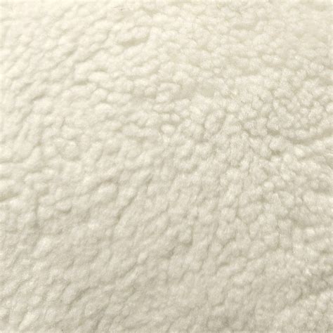 Solid Ivory Sherpa Fleece Fabric By The Yard Etsy