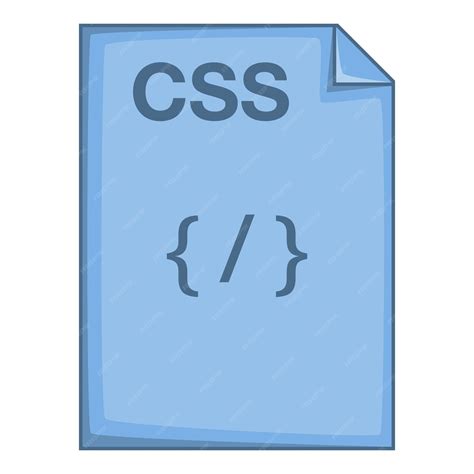 Premium Vector Css File Icon Cartoon Illustration Of Css File Vector