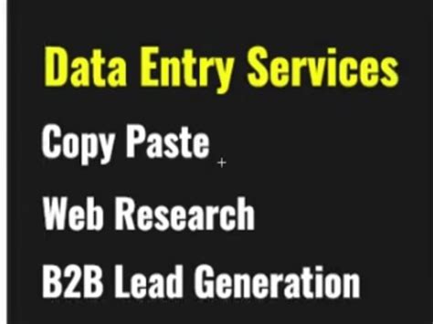 Data Entry Web Research Copy Paste Upwork