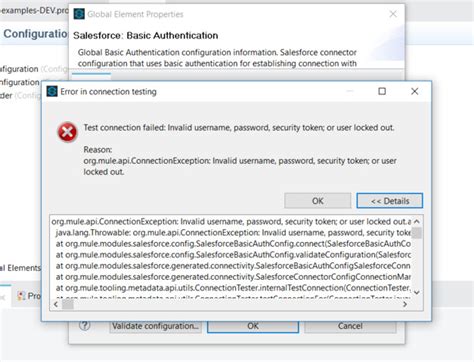 Week 8 Salesforce Connection Unsuccessful With Basic Authentication