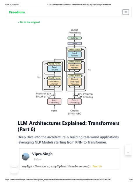 Llm Architectures Explained Transformers Part 6 By Vipra Singh Freedium Pdf