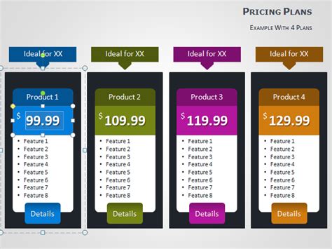 Pricing Tables For Powerpoint