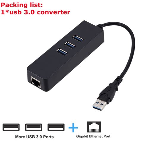 Usb Gigabit Ethernet Adapter 3 Poorten Usb 3 0 Hub Vicedeal