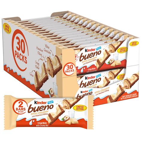 Kinder Bueno White Chocolate And Hazelnut Cream Candy Bar