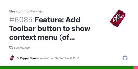 Add Toolbar Button To Show Context Menu Of Selected File S · Issue