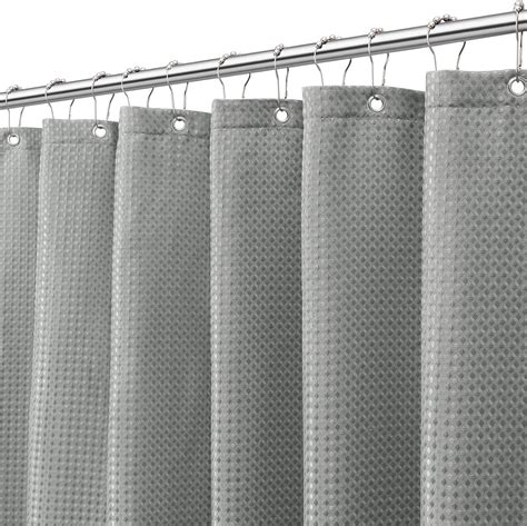 Easy Going Waffle Textured Shower Curtain Heavy Duty Thick