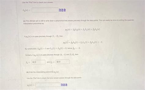 Solved Find The Quadratic Polynomial That Interpolates The Chegg