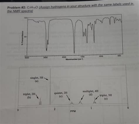 Solved Problem 2 C7h14o Assign Hydrogens In Vour