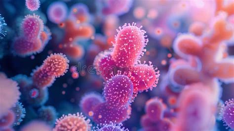 Streptococcus Virus Bacteria Under A Microscope Stock Illustration Illustration Of Cocci