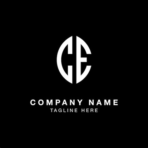 Premium Vector Ce Letter Logo Circle Monogram