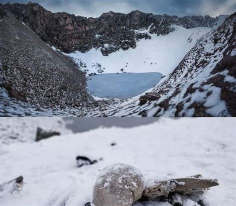 This Is Roopkund A Small Glacial Lake Located At An Altitude Of About