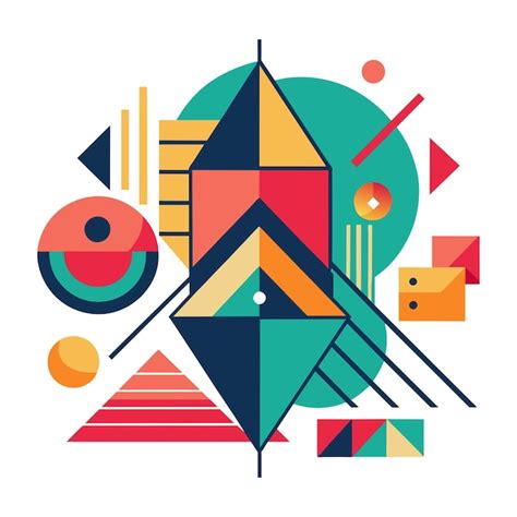 Premium Vector Abstract Geometric Pattern Retro Style Vector Illustration