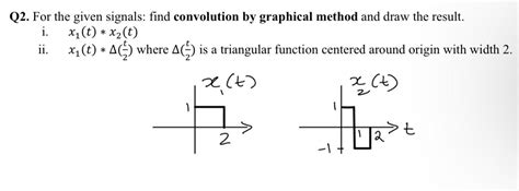 Solved Q2 For The Given Signals Find Convolution By