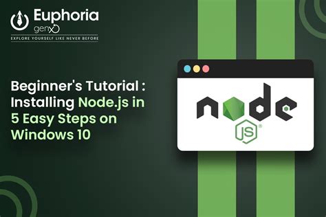 Beginner S Tutorial Installing Node Js In 5 Easy Steps On Windows 10