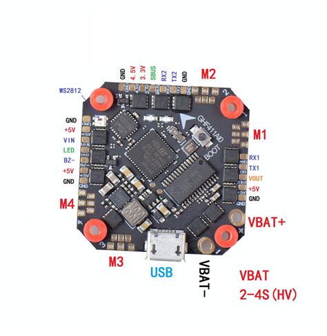 Jhemcu Ghf411aio F4 Osd Flight Controller Built In 30a Bl S 2 4s 4in1 Esc For Toothpick Fpv