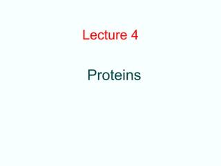 Lecture 4 Proteins Ppt