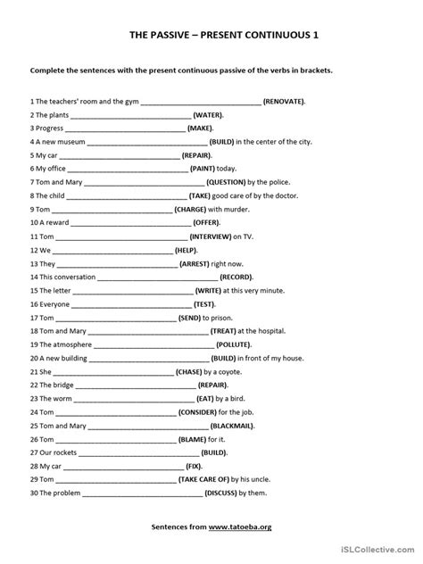 The Passive Present Continuous 1 Pdf Linguistic Typology