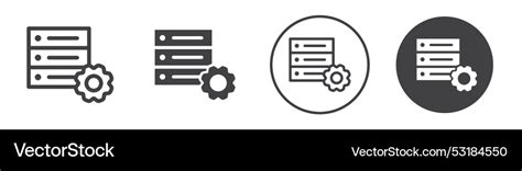 Data Center Configuration Icon Logo Outline Vector Image