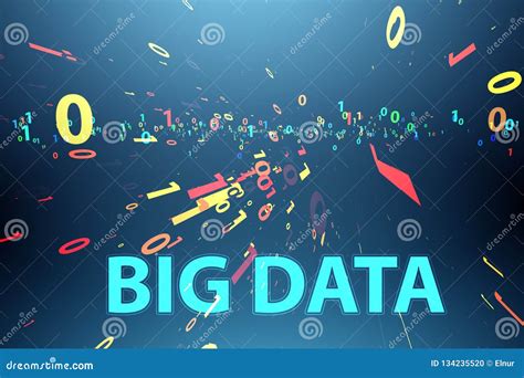 The Big Data And Data Mining Concept Illustration 3d Rendering Stock